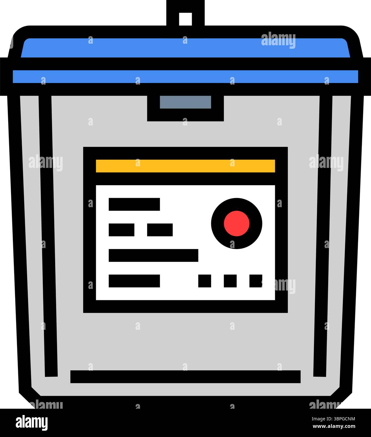 pharmaceutical waste disposal color icon vector illustration Stock ...