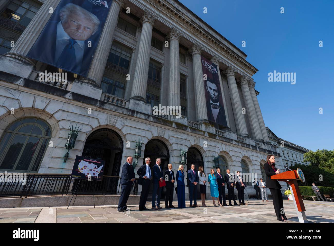 Agriculture Secretary Brooke Rollins, right, with, fourth from left to ...