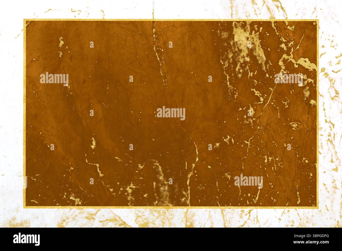 white marble rectangle outside and brown marble rectangle inside with ...