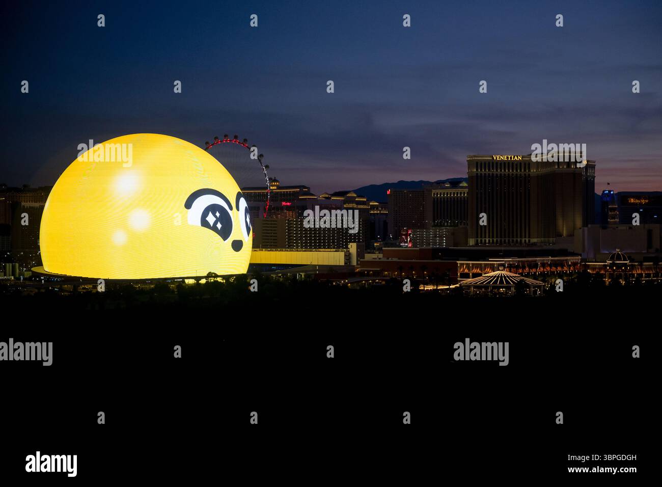 Las Vegas, 10th May, 2025. The beloved Orbi on the Las Vegas Sphere at ...
