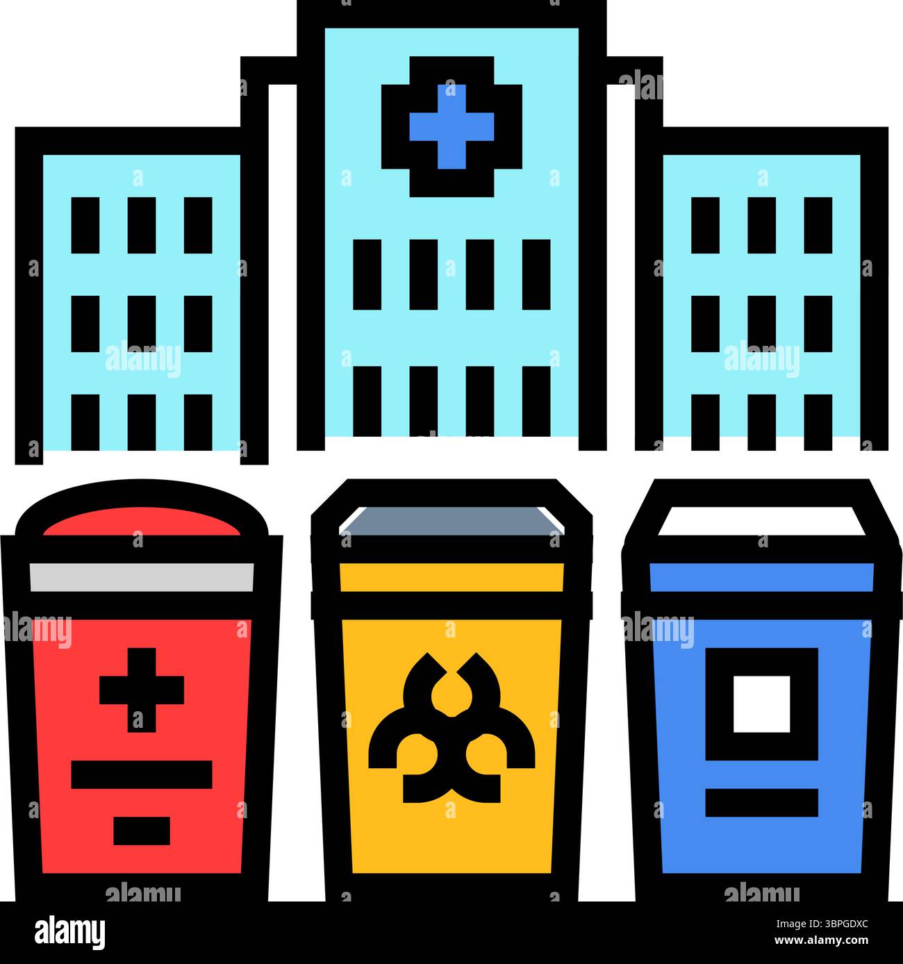 hazardous drug waste hospital color icon vector illustration Stock ...