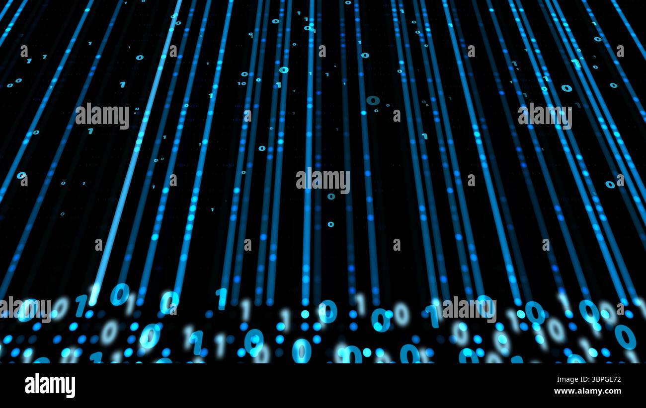 Abstract blue aqua visualization dolly view scale wpie glow dot in ...