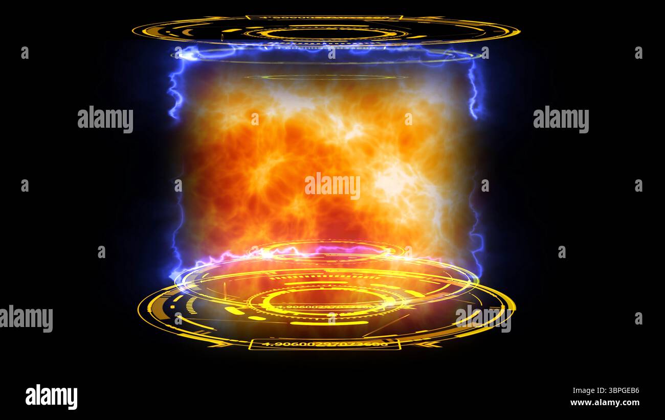 Nuclear fusion engine simulation of atomic collision to full power release mass power in digital ...