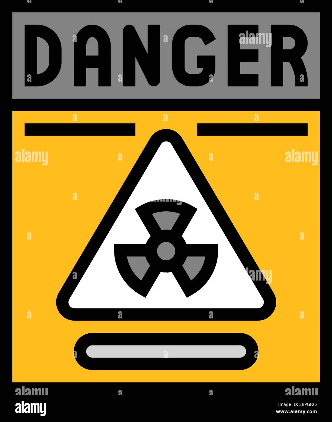 caution radioactive pollution color icon vector illustration Stock ...