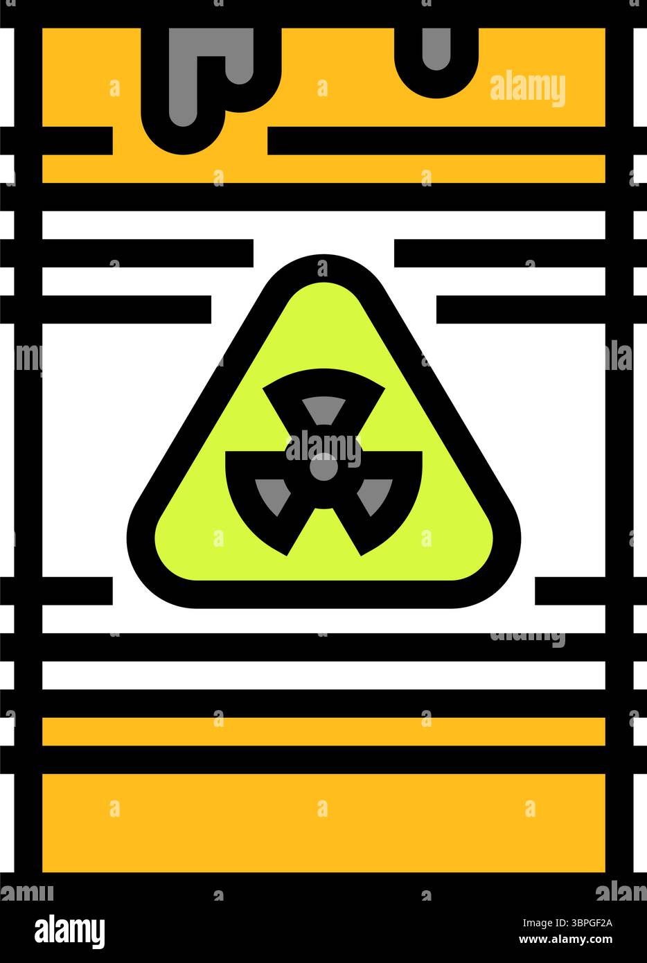 waste barrels radioactive pollution color icon vector illustration ...