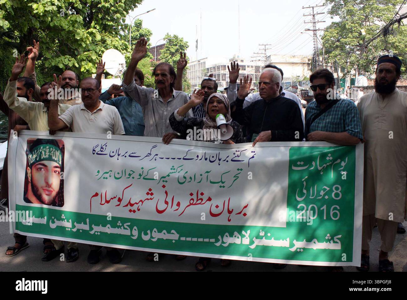 Members of Jammu Kashmir Liberation Cell are holding protest ...