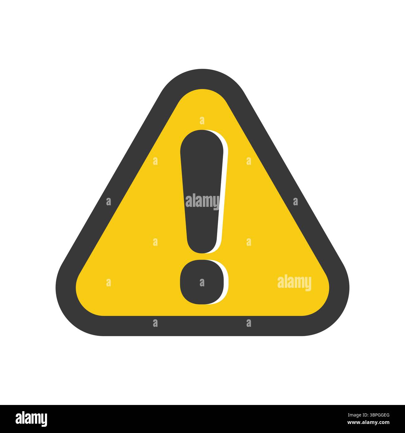Warning sign with triangle and exclamation mark representing caution, alert, danger, hazard ...