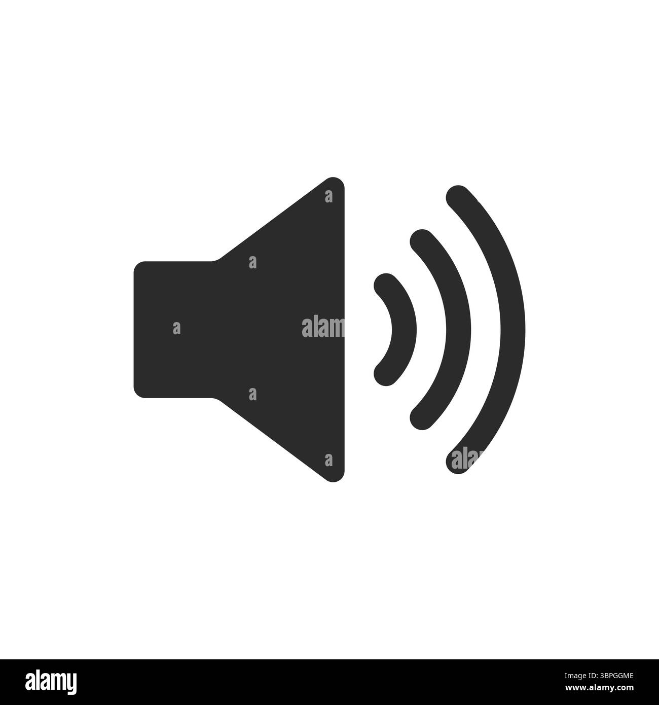 Speaker Volume icon with sound waves representing audio, volume, sound ...
