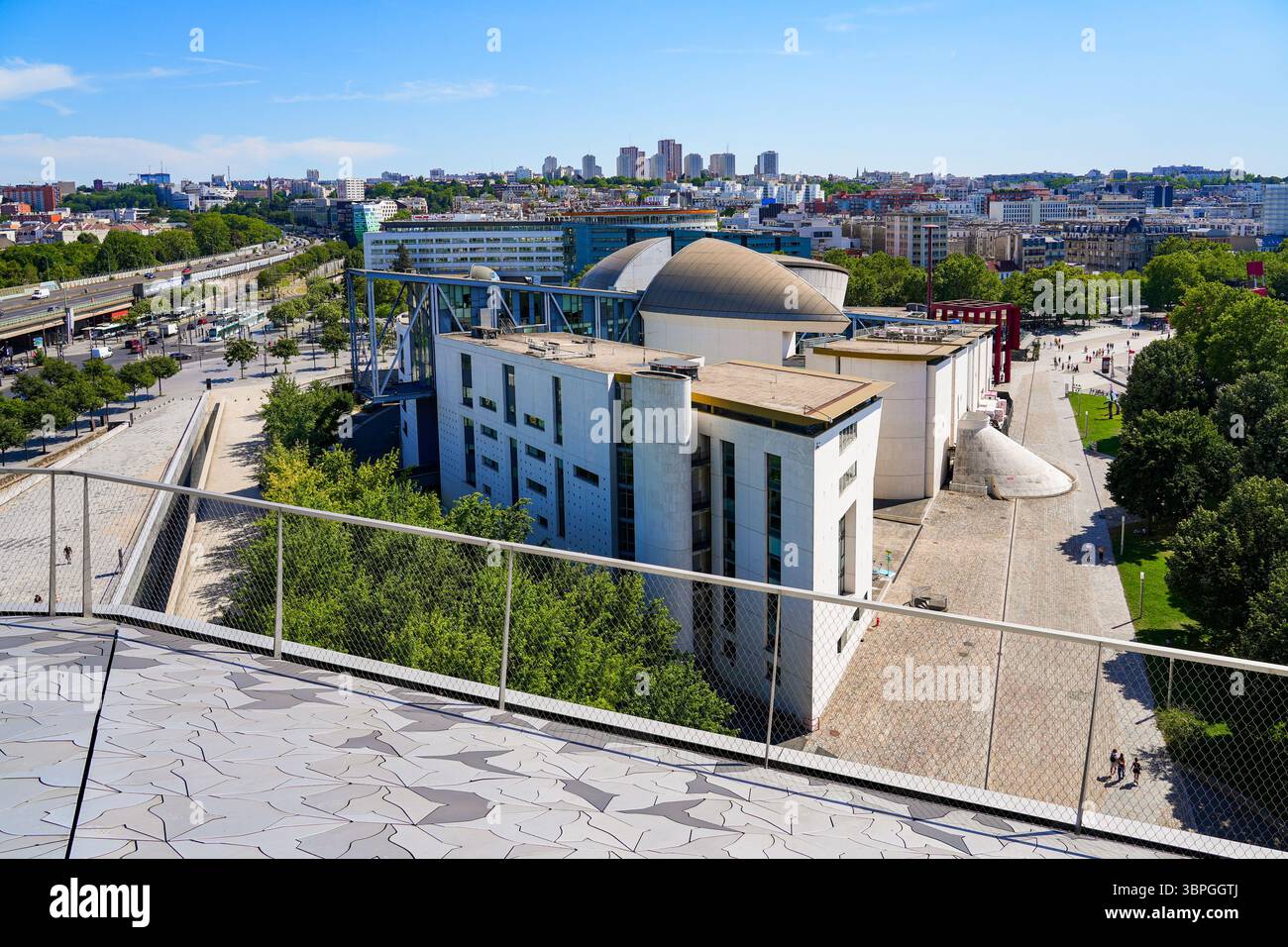 Aerial view of the Cité de la Musique from the Philharmonie de Paris (Paris Philharmonic Hall ...