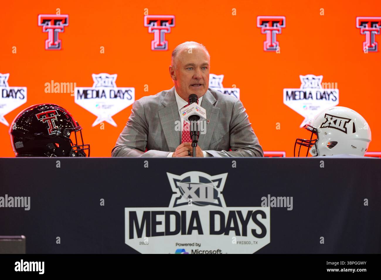 Texas Tech head coach Joey McGuire speaks during Big 12 NCAA college ...