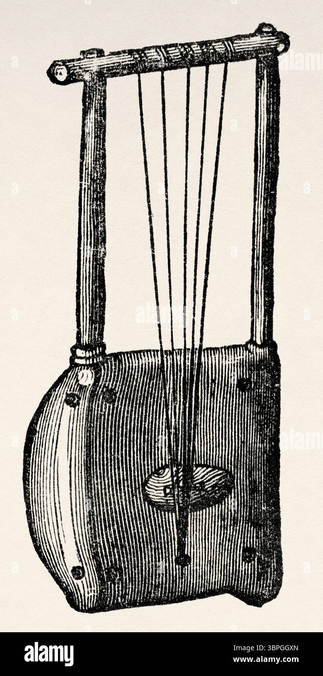 Lyre used by Mittoo people, South Sudan. Africa. The Heart of Africa ...