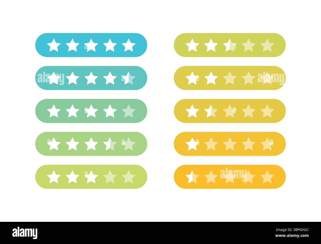 Colorful rating star in Stock Vector Images - Alamy