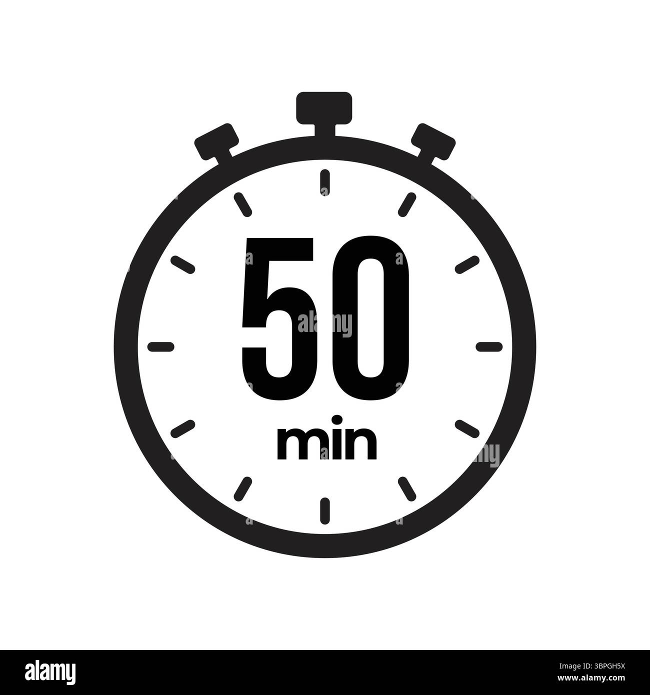 50 minutes timer clock Stock Vector Images - Alamy