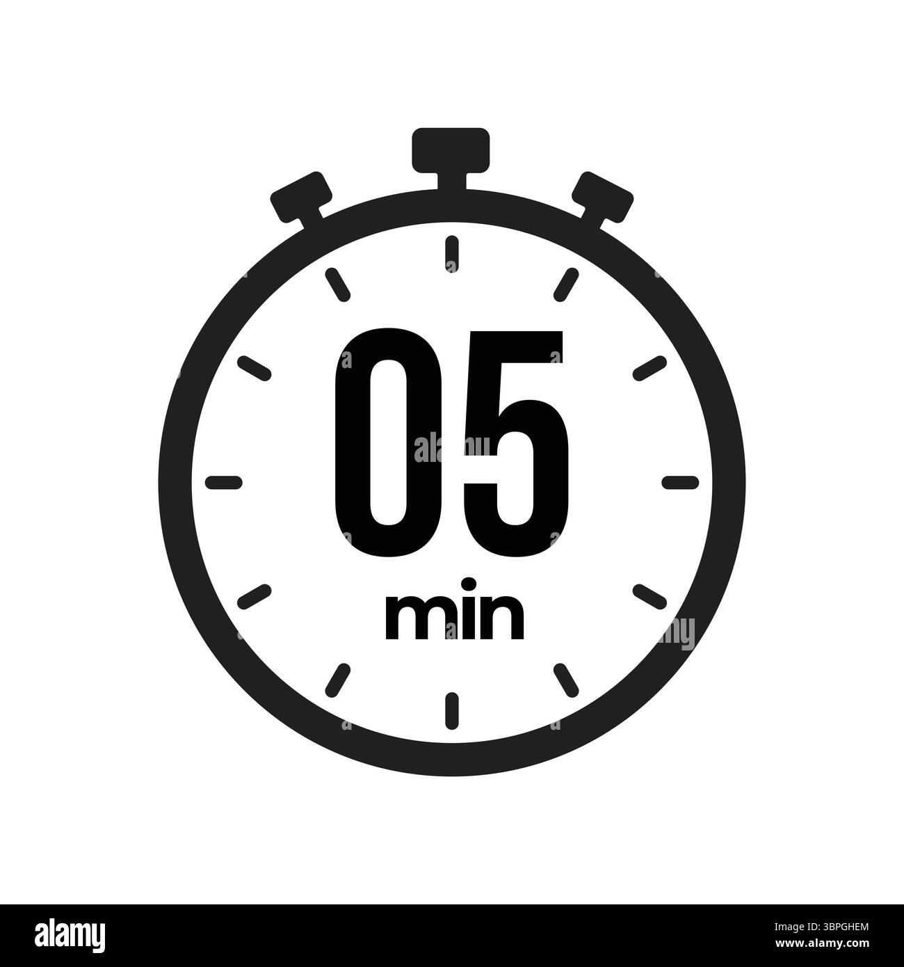 5 minutes vector vectors Black and White Stock Photos & Images - Alamy