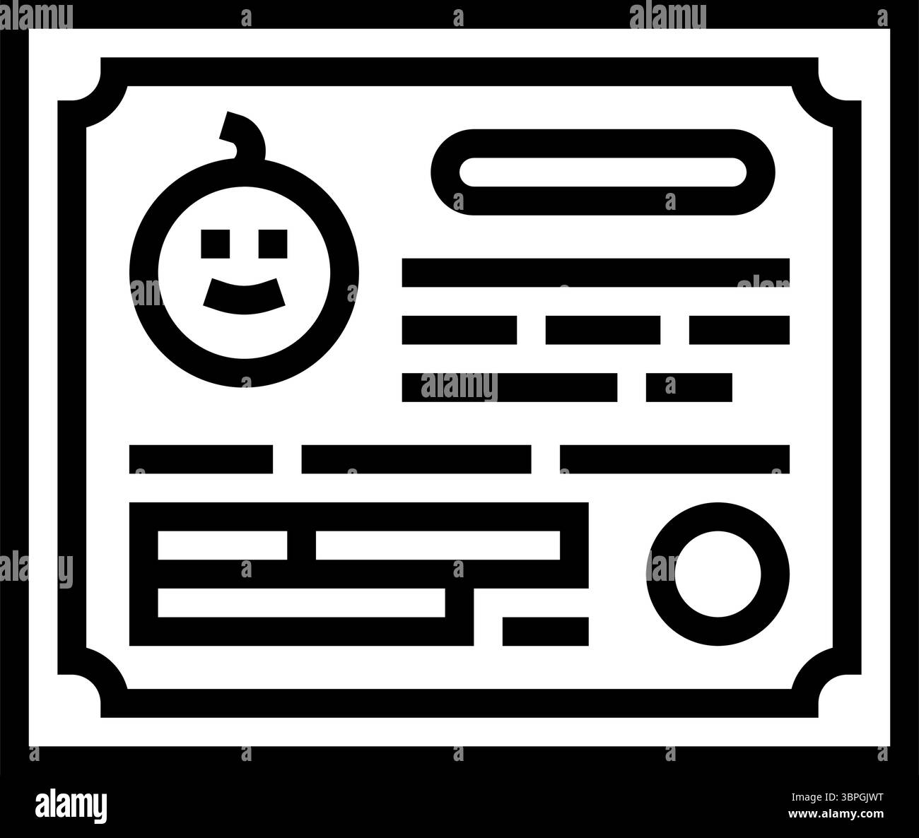 birth certificate line icon vector illustration Stock Vector Image ...