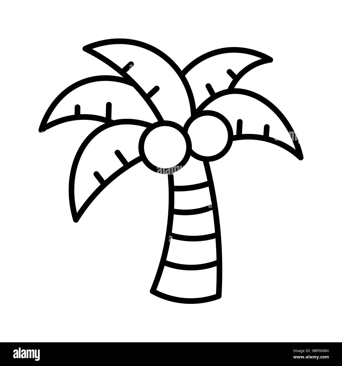 Cartoon Palm Tree Vector Illustration. This vector illustration ...