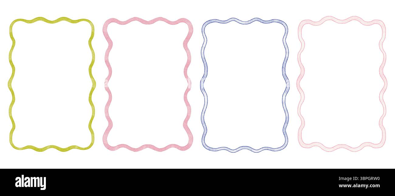 Collection of wavy frame templates for flyers, invitations, posters ...
