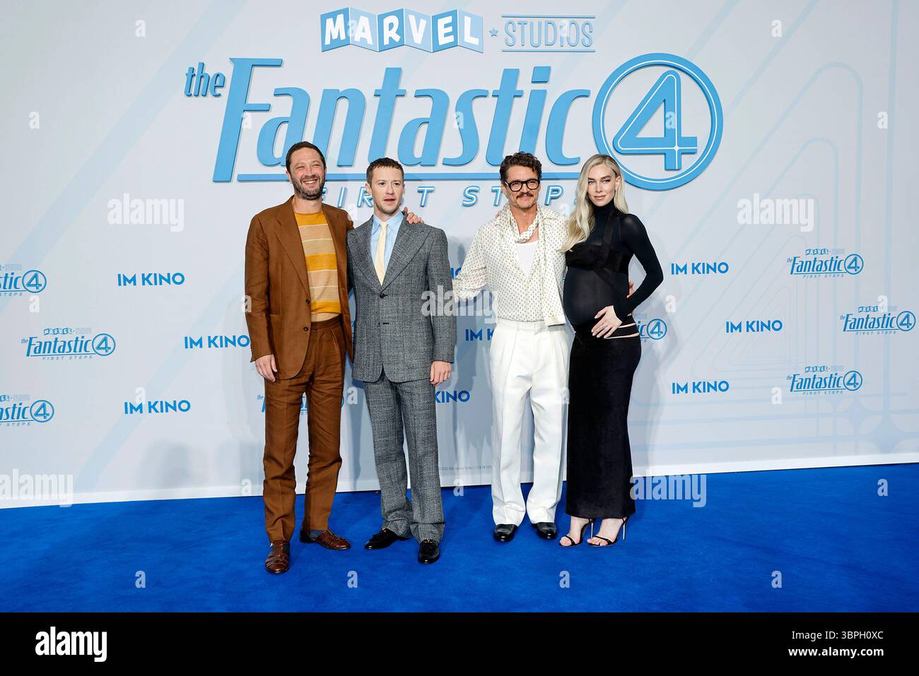 Ebon Moss-Bachrach, Joseph Quinn, Pedro Pascal und Vanessa Kirby bei der „The Fantastic Four ...