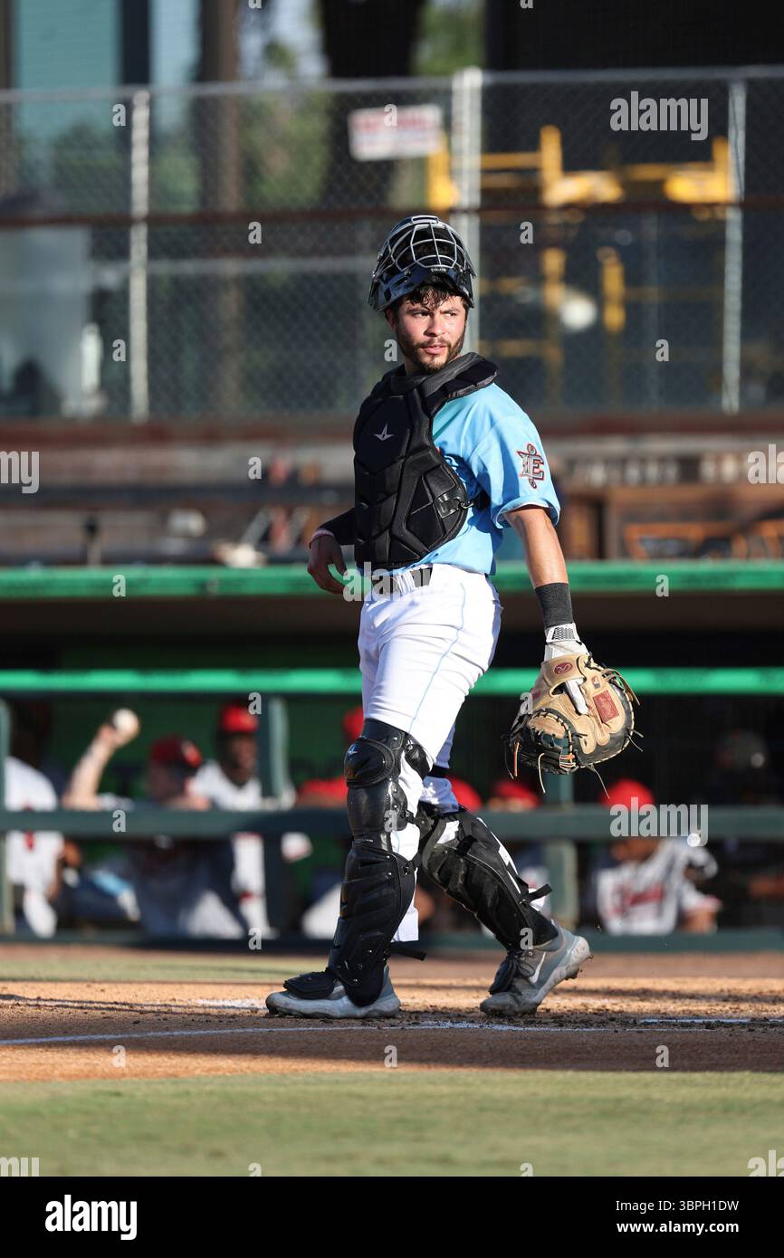 Alberto Rios (24) of the Inland Empire 66ers in the field against the ...