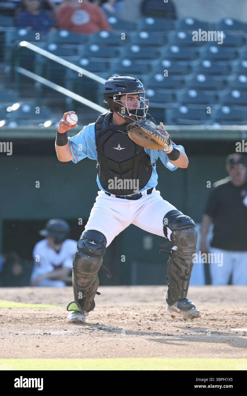 Alberto Rios (24) of the Inland Empire 66ers in the field against the ...
