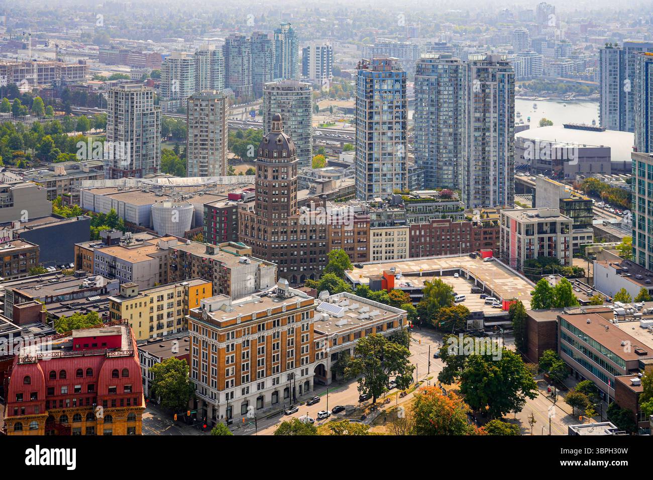 Aerial view of the Sun Tower, a heritage Beaux-Arts building in ...