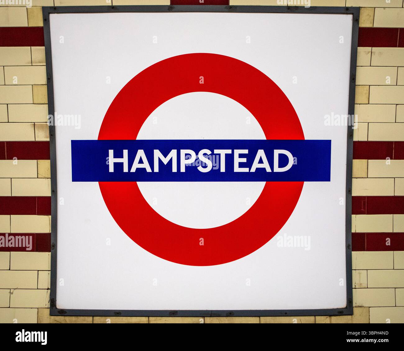 London, UK - January 27th 2025: Hampstead London Underground sign on ...