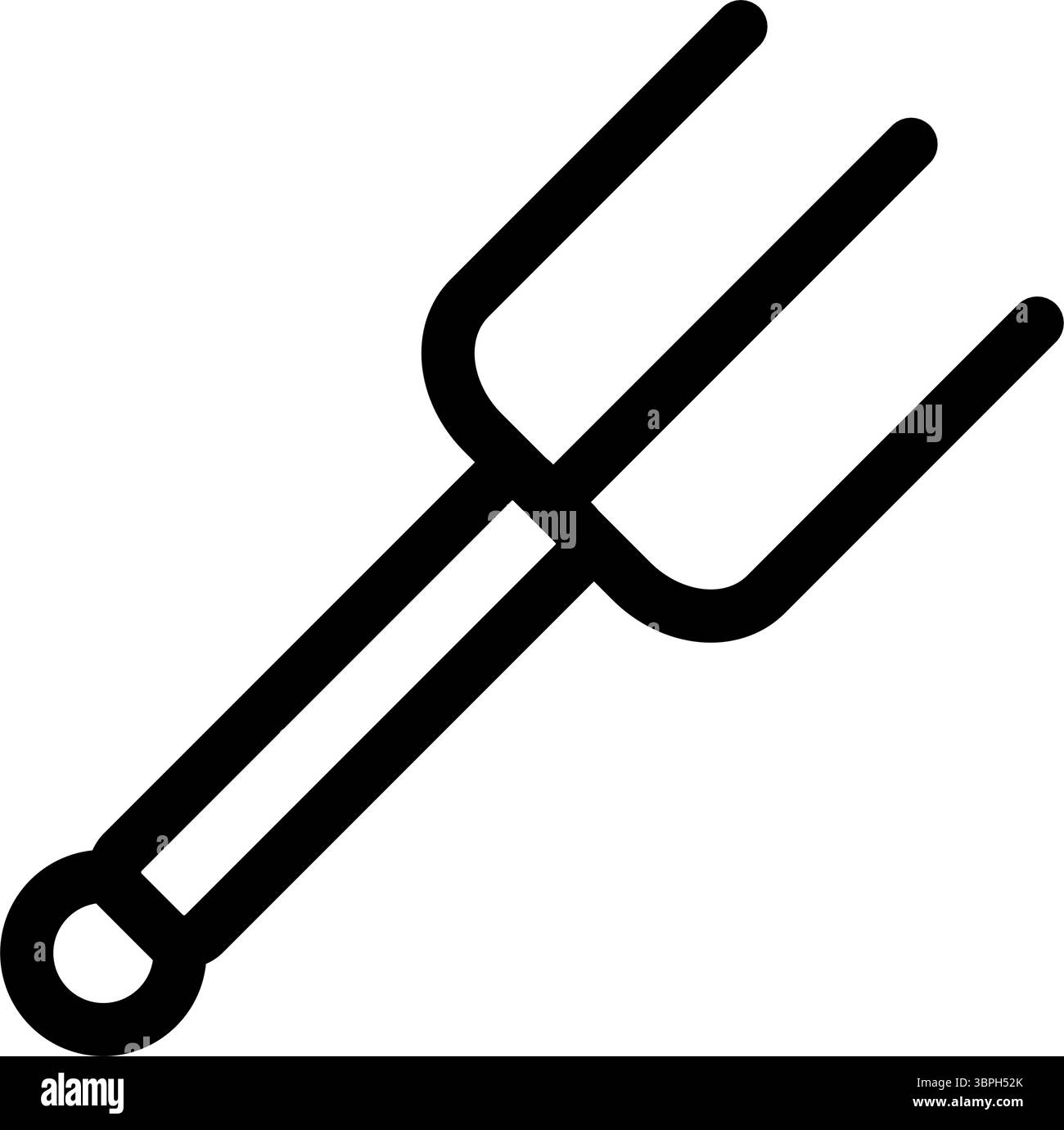 Pitchfork black icon flat Cut Out Stock Images & Pictures - Alamy