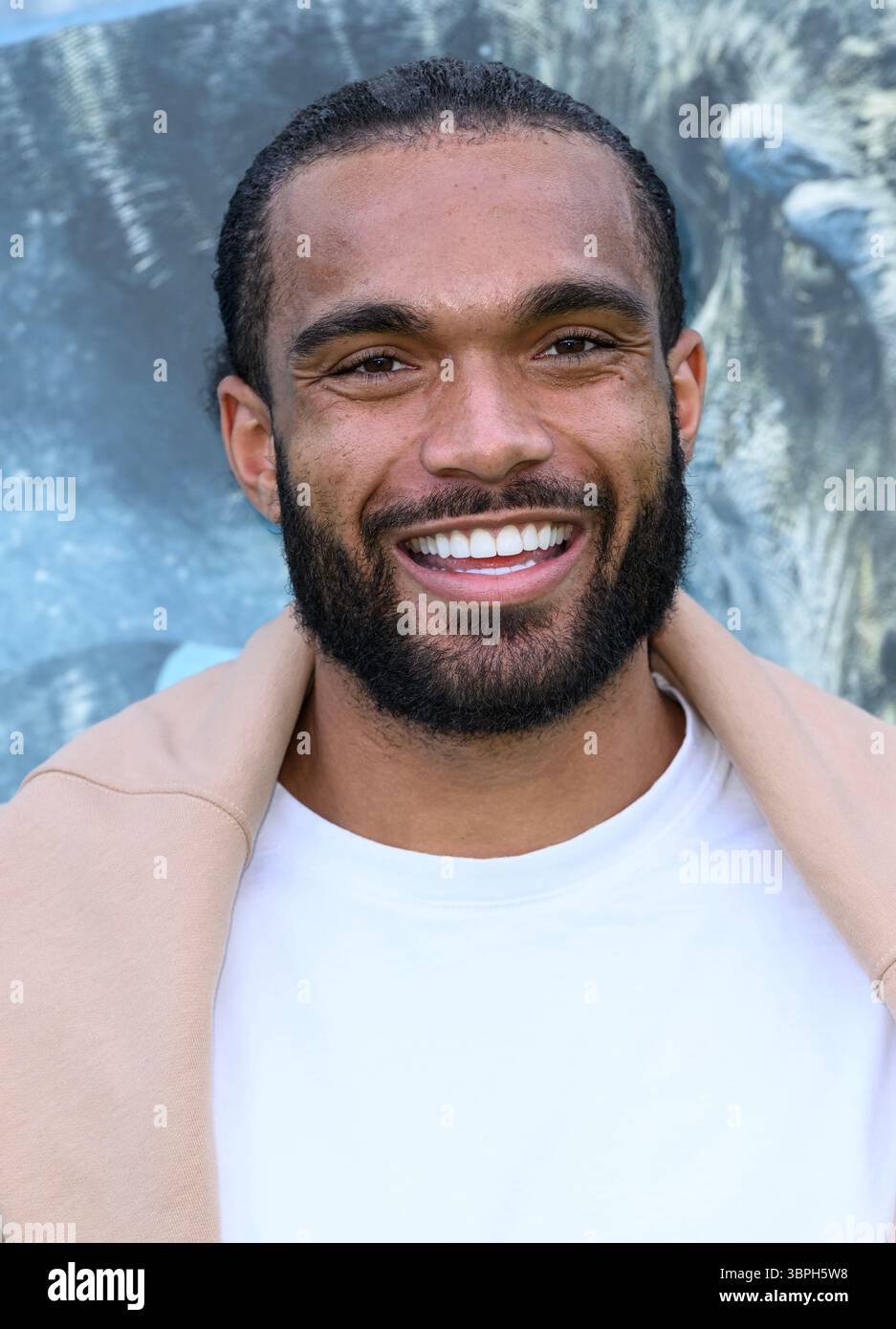 London, UK. July 8th, 2025. Reuben Collins arriving at the Prehistoric ...