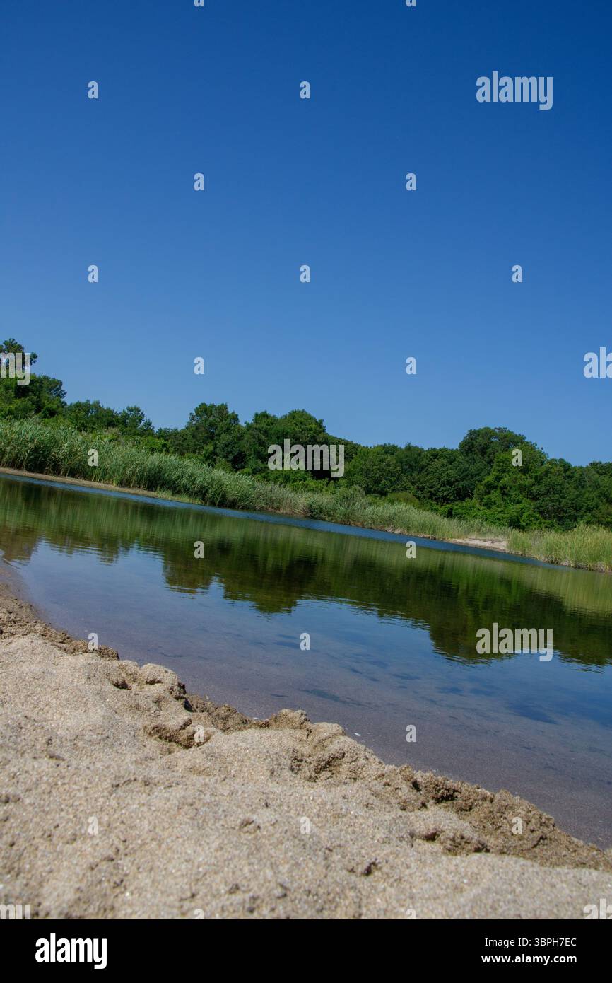 Calm water reflects vibrant colors hi-res stock photography and images ...