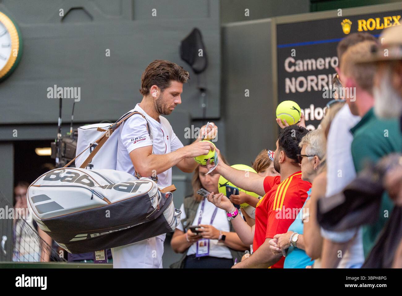 LONDON, UNITED KINGDOM - JULY 8: Cameron Norrie of Great Britain during ...