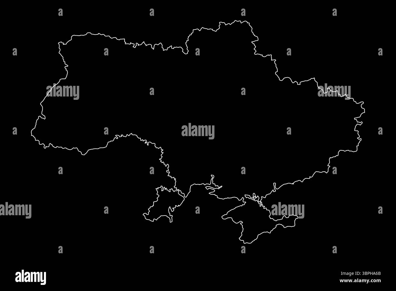 Ukraine territory borders with Crimea. Ukraine country map. European ...
