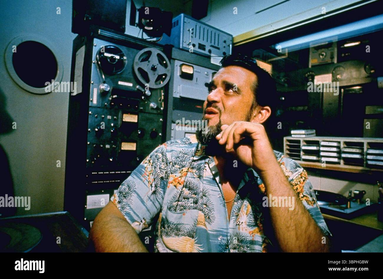 Studio publicity film still from "American Graffiti" Wolfman Jack 1973 / File Reference # 34900 ...