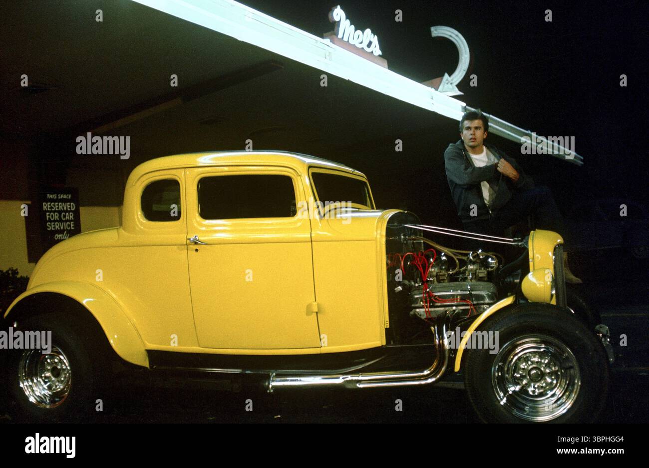 Studio publicity film still from "American Graffiti" Paul Le Mat 1973 ...