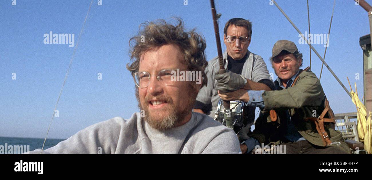 Richard Dreyfuss, Roy Scheider and Robert Shaw, "Jaws" 1975 / File Reference # 34900-0351THA ...