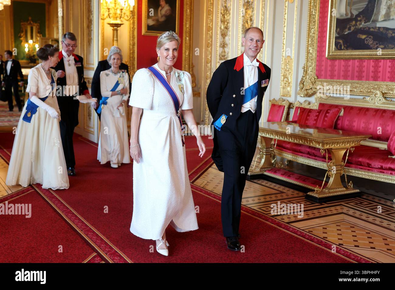 the Duke and Duchess of Edinburgh at the State Banquet for President of ...