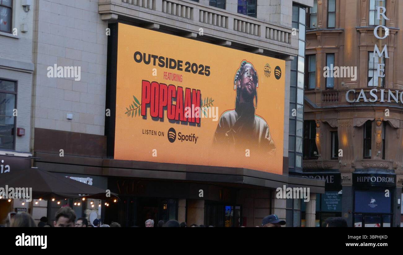 London, England, United Kingdom 25th May 2025 Popcaan Spotify Billboard ...
