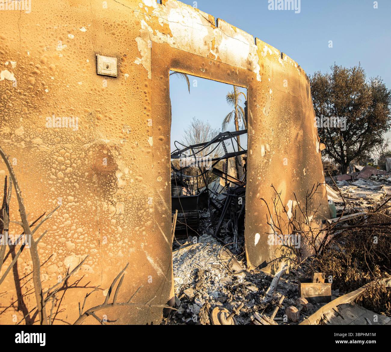 The Eaton fire has destroyed several houses in the town of Altadena ...