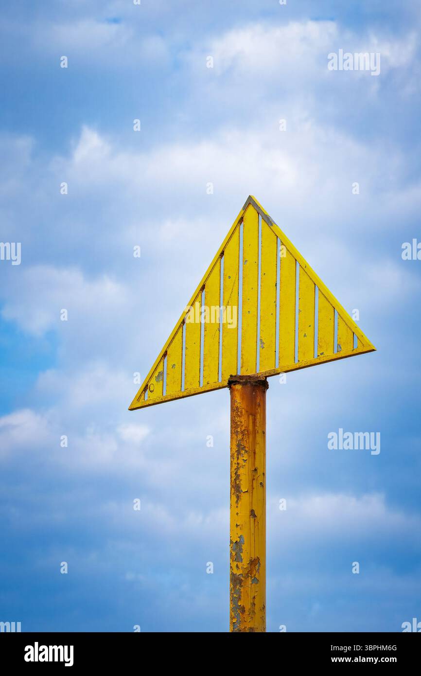 The yellow triangular sign shown in the image is a type of maritime ...