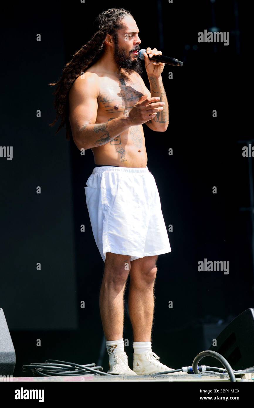 Bob Vylan at the 2025 Glastonbury Festival photo by David Court Stock ...