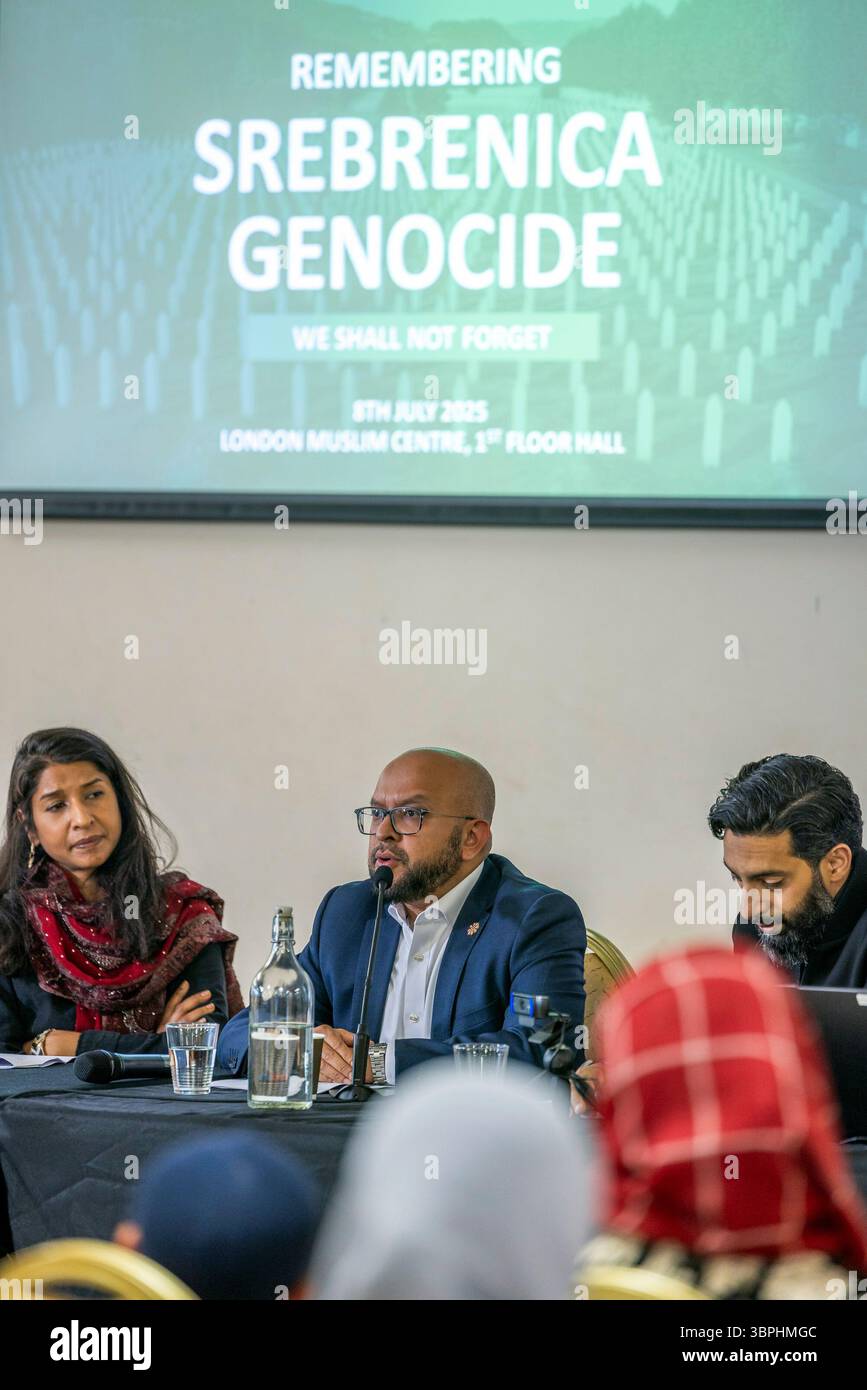 East London Mosque & London Muslim Centre, London, UK. Tuesday 8 July 2025. A solemn gathering ...