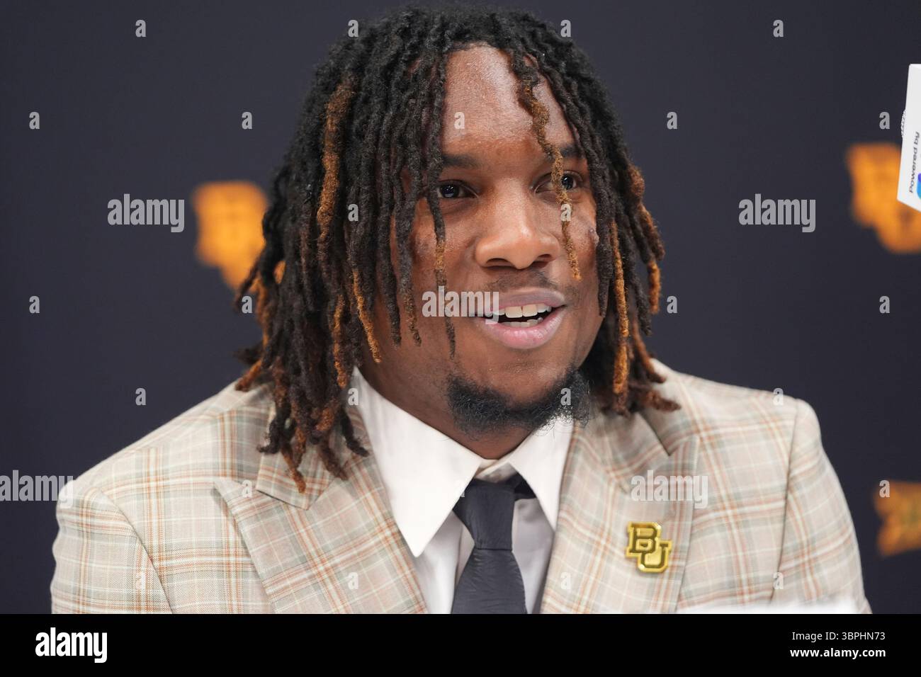 Baylor defensive back Devon Bobby speaks during the Big 12 NCAA college ...