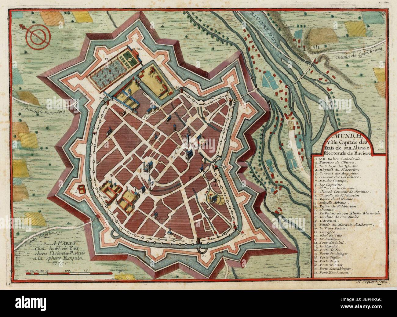 Old munich map hi-res stock photography and images - Alamy