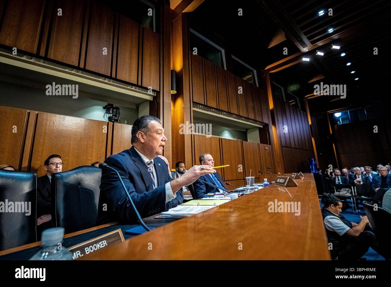 Senator Padilla questions Kashyap Patel Thursday during his ...