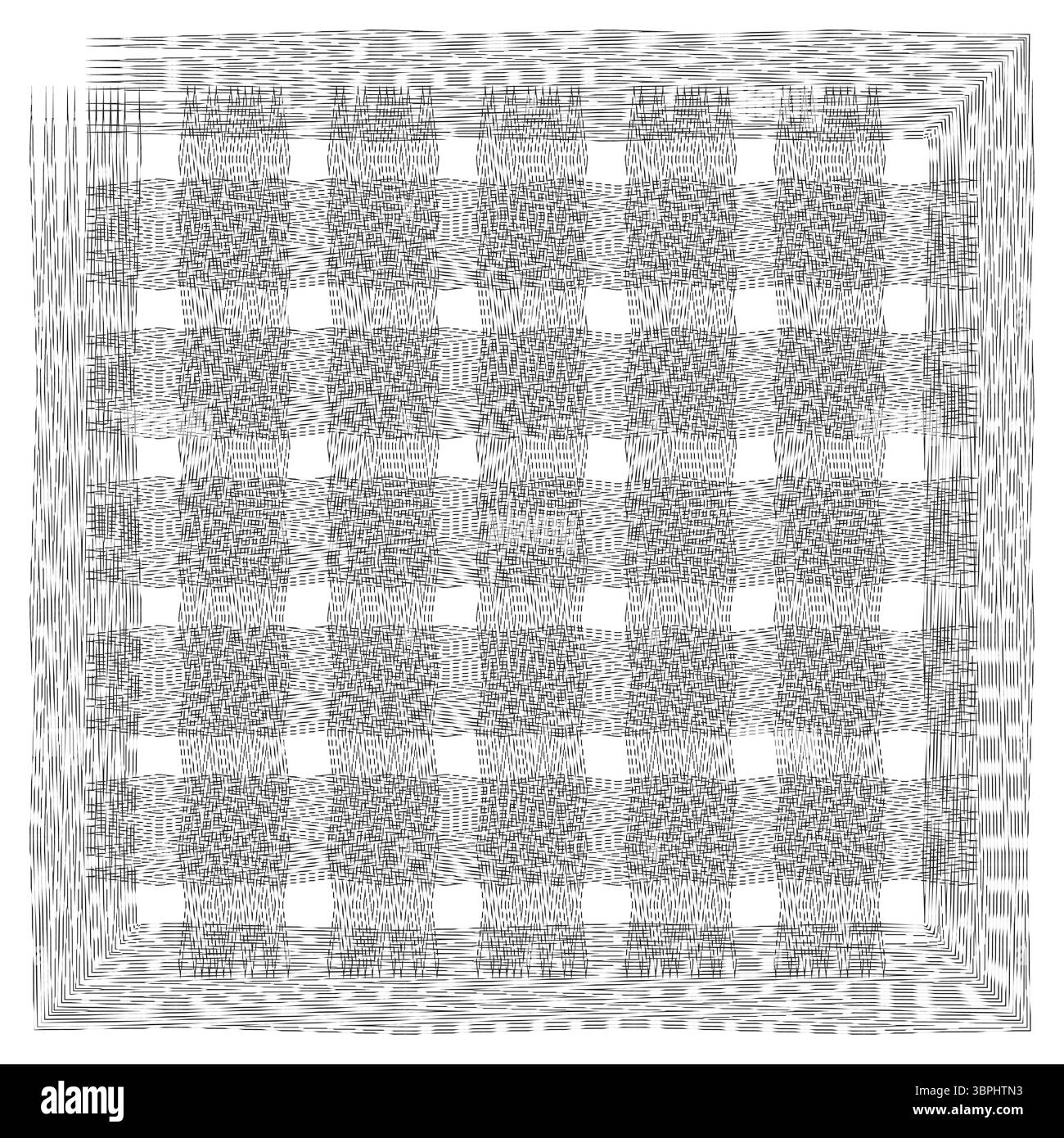 Warped grid pattern. Dynamic line mesh. Hypnotic square Vector. Vibrant ...