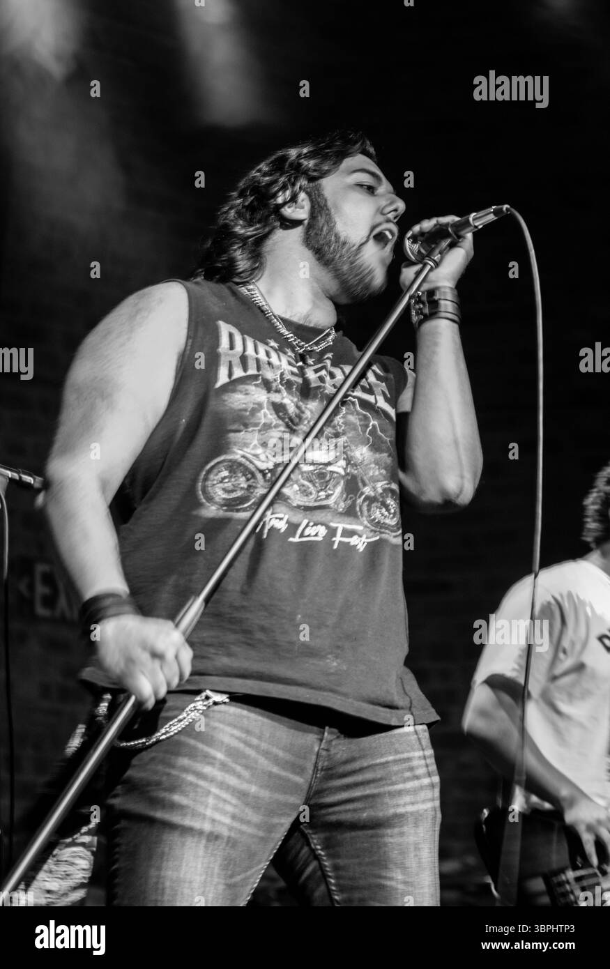 Pop punk bass player Black and White Stock Photos & Images - Alamy