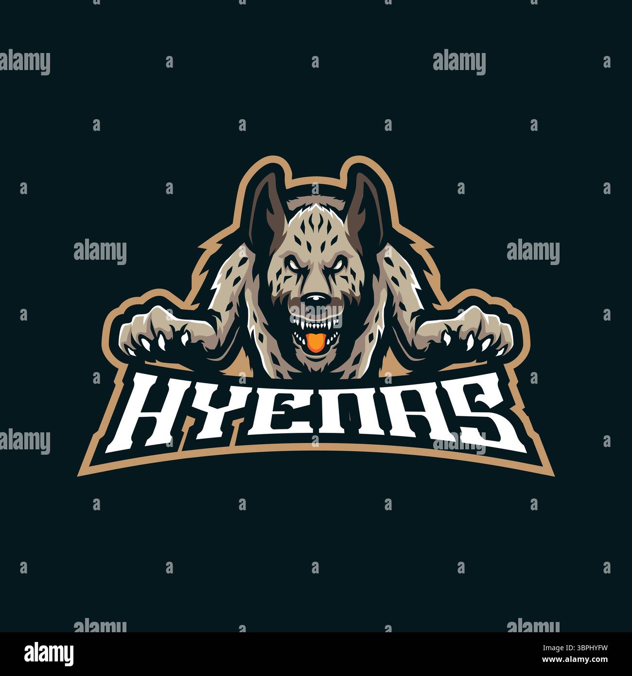 Hyena mascot logo design vector with modern illustration concept style ...