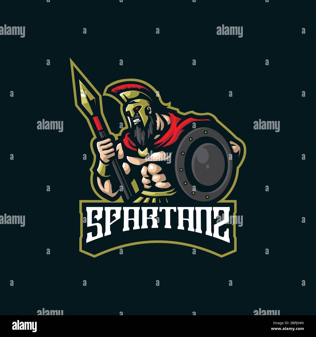 Spartan mascot logo design vector with modern illustration concept ...