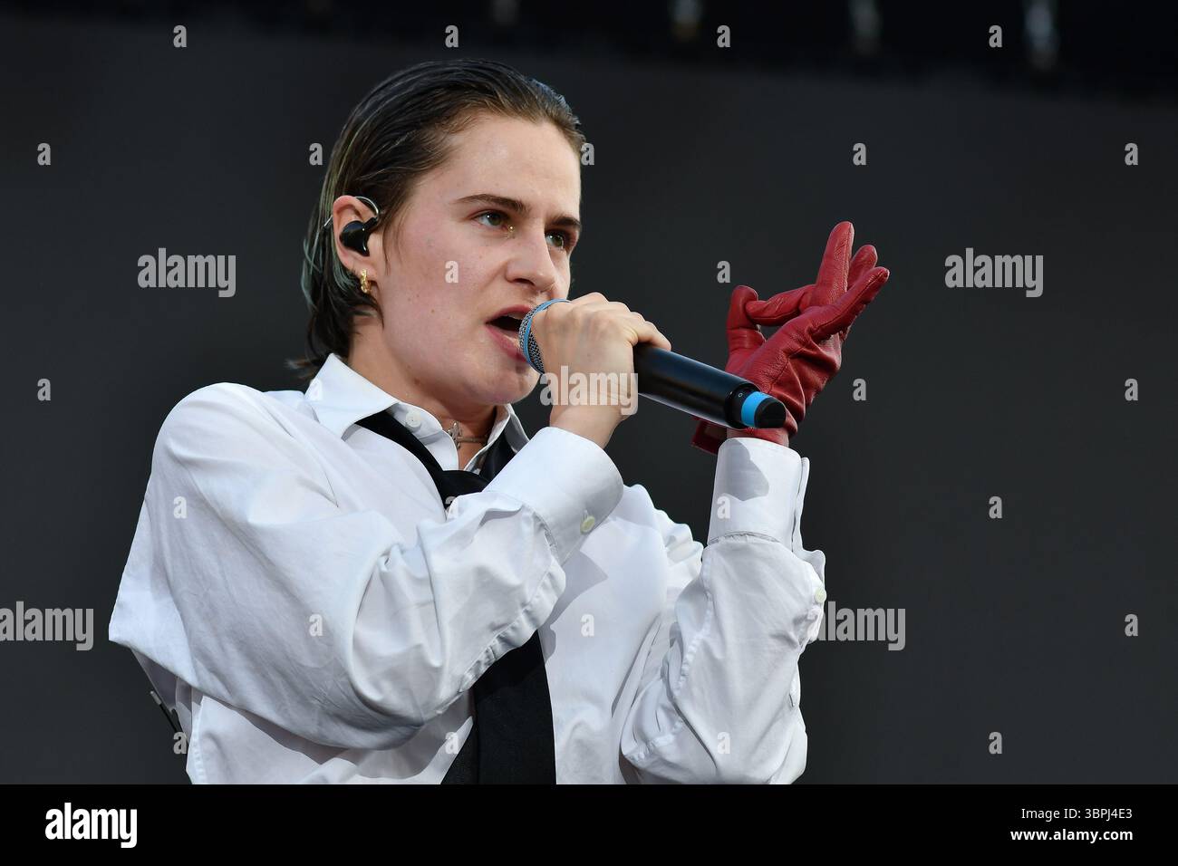 Christine and the Queens performs during a concert at the MADO Pride ...