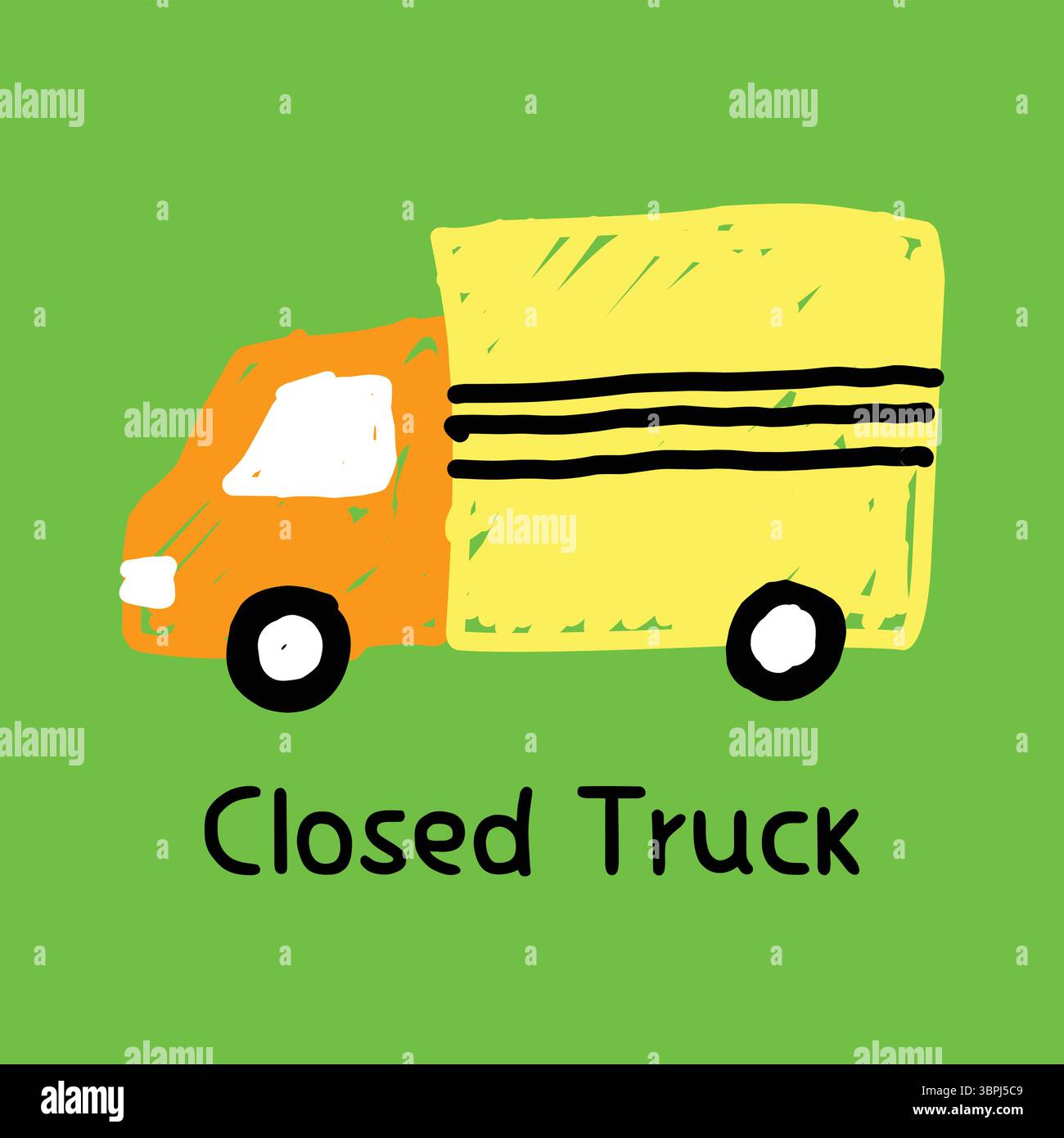 closed truck doodle vector set Stock Vector Image & Art - Alamy