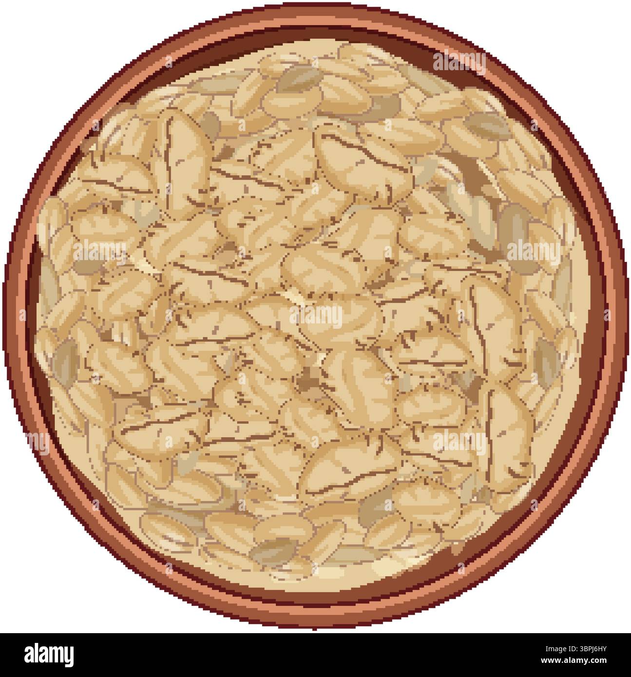 Oats rolled oat flakes in Stock Vector Images - Alamy